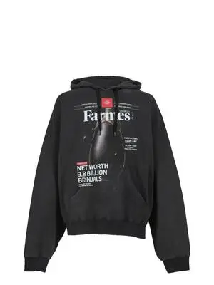 DOUBLET Farmes Magazine Cover Hoodie - Black