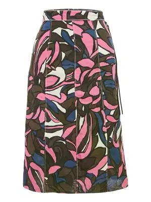 Max Mara Floral-print Skirt - Pink