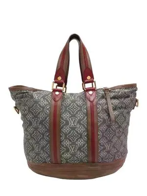 LOUIS VUITTON Monogram-jacquard Tote Bag - Grey