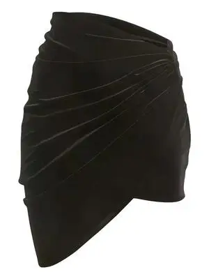 ALEXANDRE VAUTHIER Velvet Asymmetric Mini Skirt