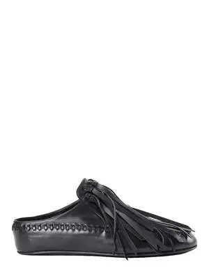 ANN DEMEULEMEESTER Fringe Soft Loafers - Black