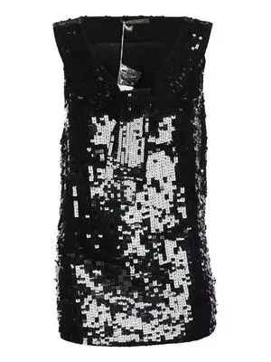 Marina Rinaldi Sequin-embellished Strapless Top - Black