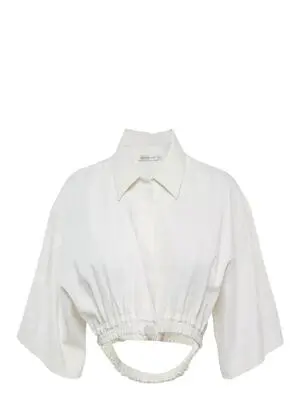 Christopher Esber Cropped Pointed-collar Shirt - White