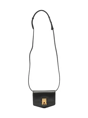 Alaïa Mini Papa Leather Crossbody Bag - Black
