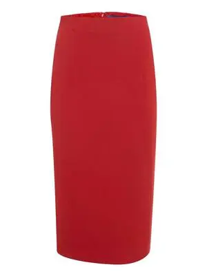 Ralph Lauren Wool Pencil Skirt - Red