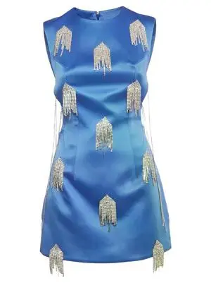 KOURH Crystal-embellished Mini Dress - Blue