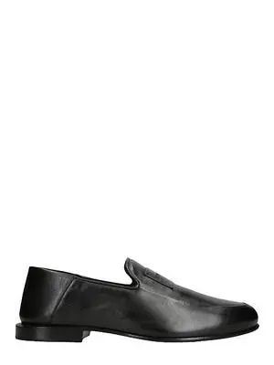 Givenchy Label Leather Loafers - Black