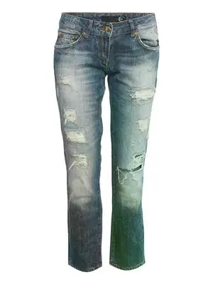 Just Cavalli Five-pocket Distressed Jeans - Blue