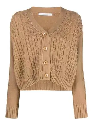 MAX MARA V-Neck Virgin Wool Cardigan