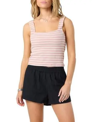 O'Neill Vanessa Stripe Rib Tank - Misty Rose