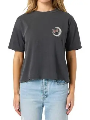 O'Neill La Luna Cotton Graphic T-shirt - Washed Black