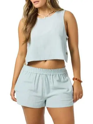 O'Neill Side Button Crop Tank - Cloud Blue