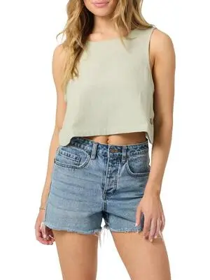 O'Neill Side Button Crop Tank - Desert Sage