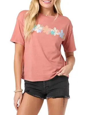 O'Neill Band Of Flowers Graphic T-shirt - Canyon Rose