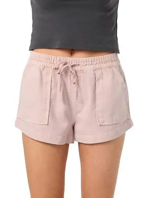 O'Neill Cotton Twill Drawstring Shorts - Misty Rose