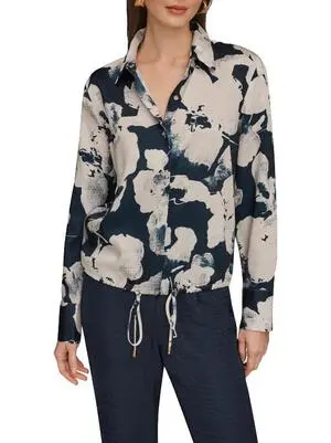 Donna Karan New York Printed Long Sleeve Shirt - Nightfall Multi