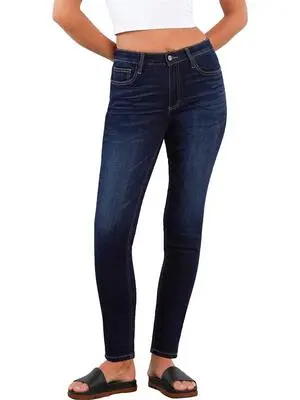 HINT OF BLU Ankle Skinny Jeans - Vacation Blue