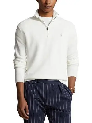 Polo Ralph Lauren Quarter-zip Cotton Sweater - Deckwash White