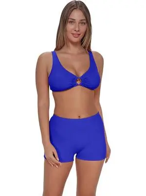 PACIFICA BY SUNSETS Ayden Boyshort Bottoms - Vivid Blue Rib