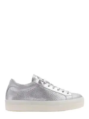 P448 Thea Platform Sneakers - Matte Silver
