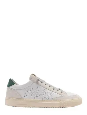 P448 Soho Colorblocked Leather Sneakers - White Grey