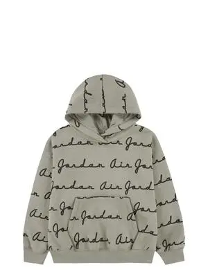 JORDAN Signature Graphic Script Hoodie - Enigma Stone
