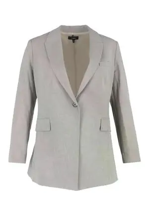 Theory Mélange-effect Single-breasted Blazer - Grey