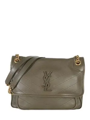 Saint Laurent Monogram Niki Satchel - Green