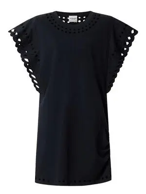 MARANT ETOILE Orlane Cotton Mini Dress - Black