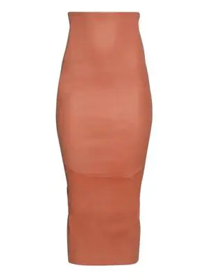 Rick Owens Calf Dirt Pillar Skirt - Orange