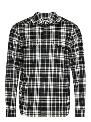Rick Owens Outershirt Milk Plaid - Black