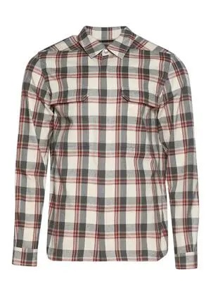 Rick Owens Outershirt Milk Plaid - White