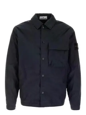 Stone Island Compass-badge Shirt Jacket Blue