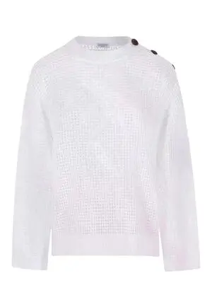 Brunello Cucinelli Button Knitted Jumper - White