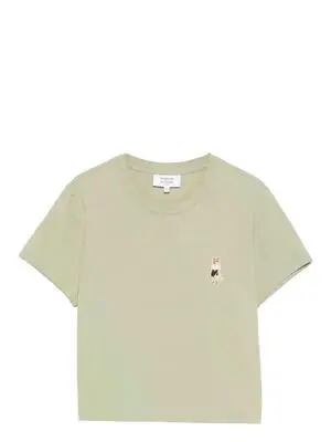 Maison Kitsuné Embroidered T-Shirt Green