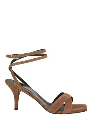 SEMICOUTURE Heeled Criss-cross Sandals - Brown
