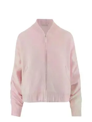 ALLUDE Zip Long-sleeve Sweatshirt - Pink