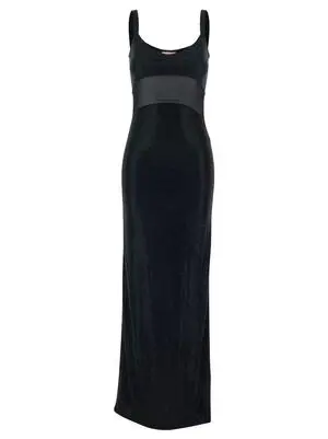 TWENTY FOURHAITCH Sleeveless Maxi Slip Dress - Black