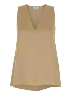 Antonelli Firenze V-neck Sleeveless Blouse - Neutrals