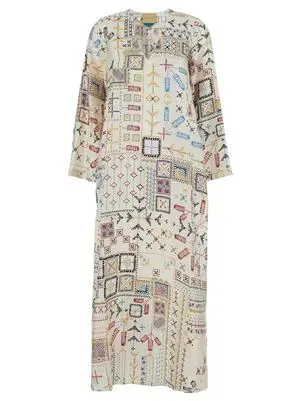 MOMONI Geometric-Pattern Maxi Dress