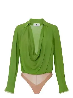 Elisabetta Franchi Long-sleeve Bodysuit - Green