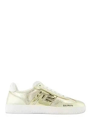 Balmain Almond-toe Sneakers - Gold