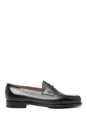 John Lobb Metal Bar Loafers - Black