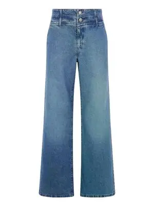 Federica Tosi Wide Leg Denim Jeans - Blue