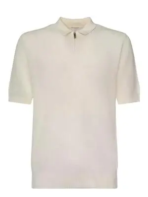 Eleventy Zip-up Polo Shirt - Neutrals