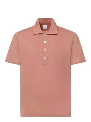 Eleventy Button Polo Shirt - Pink