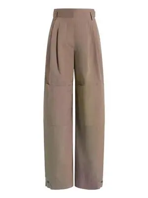 Alberta Ferretti Pleated Panel Trousers - Brown