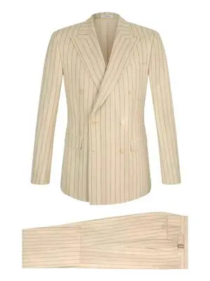 FURSAC Pinstripe Double-breasted Suit - Neutrals