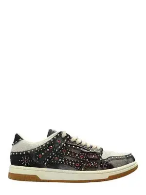 Amiri Studded Skeletal Top Low Sneakers - Black
