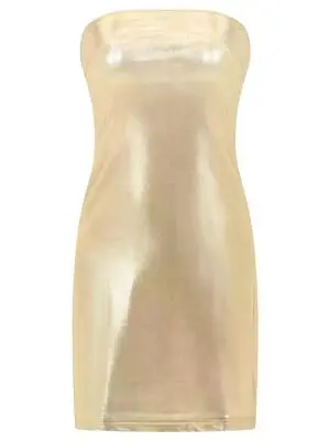 SANA OSMANI Illa Strapless Mini Dress - Gold
